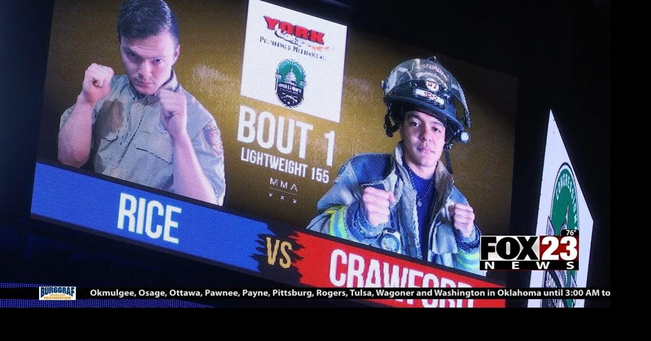 Firefighters and police officers fight MMA style for charity at 'Smoke ...