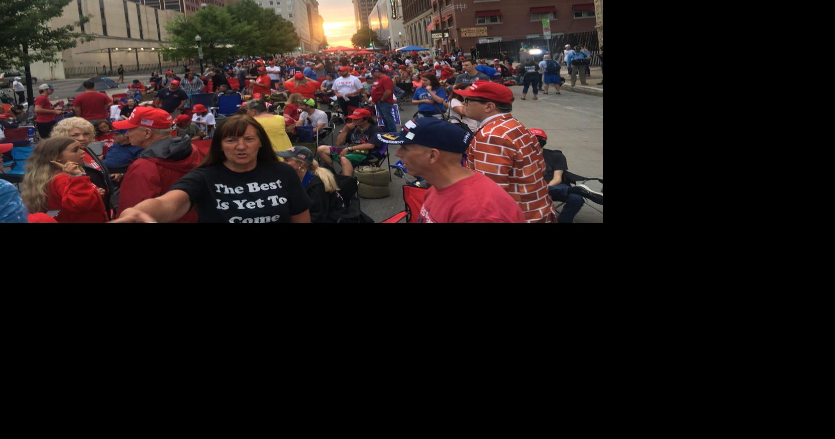 Photos: Trump supporters, protesters gather in Tulsa for President ...