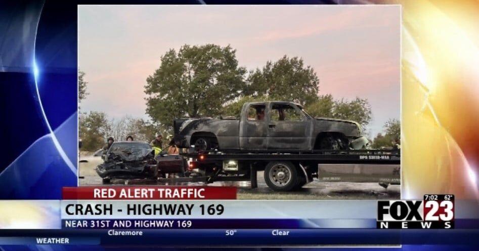 Traffic moving after crash on 169 left northbound lane shut down, truck ...