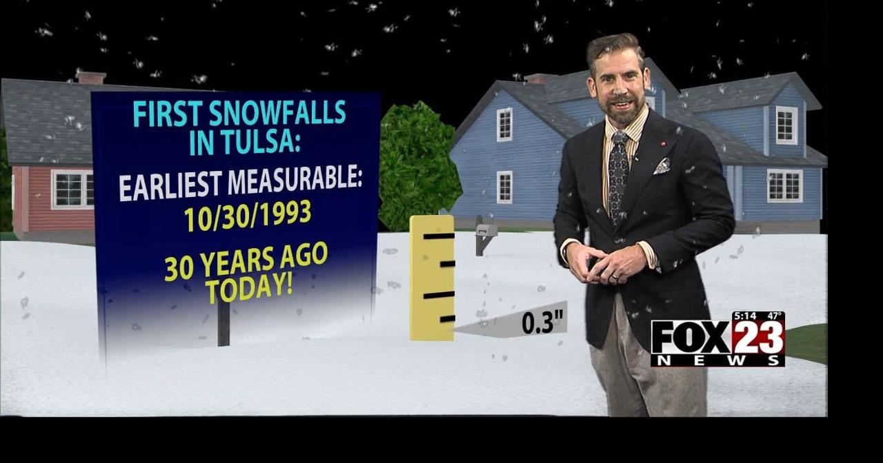 Marking the 30th anniversary of Tulsa's earliest measurable snowfall ...