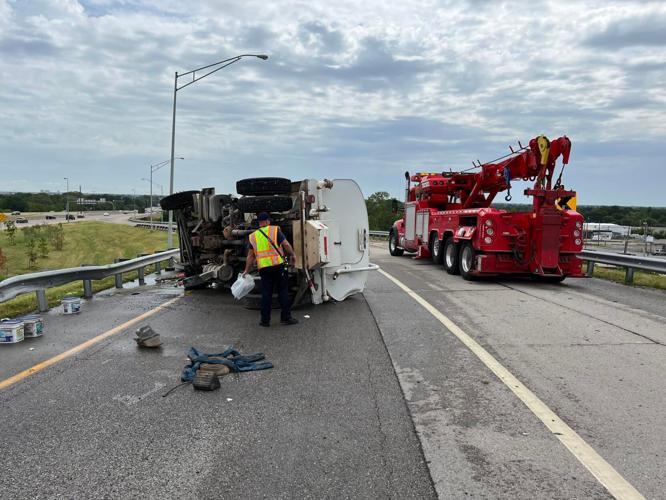 Photos: Tanker rollover on Highway 11 in north Tulsa | | fox23.com
