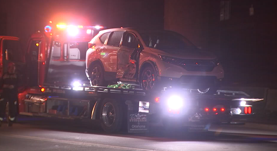 Photos: Police investigate car vs train accident in west Tulsa ...