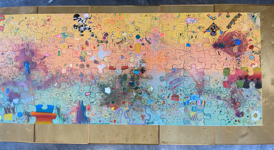 Photos: Oklahoma artists make mural from OU Children...s Hospital ...