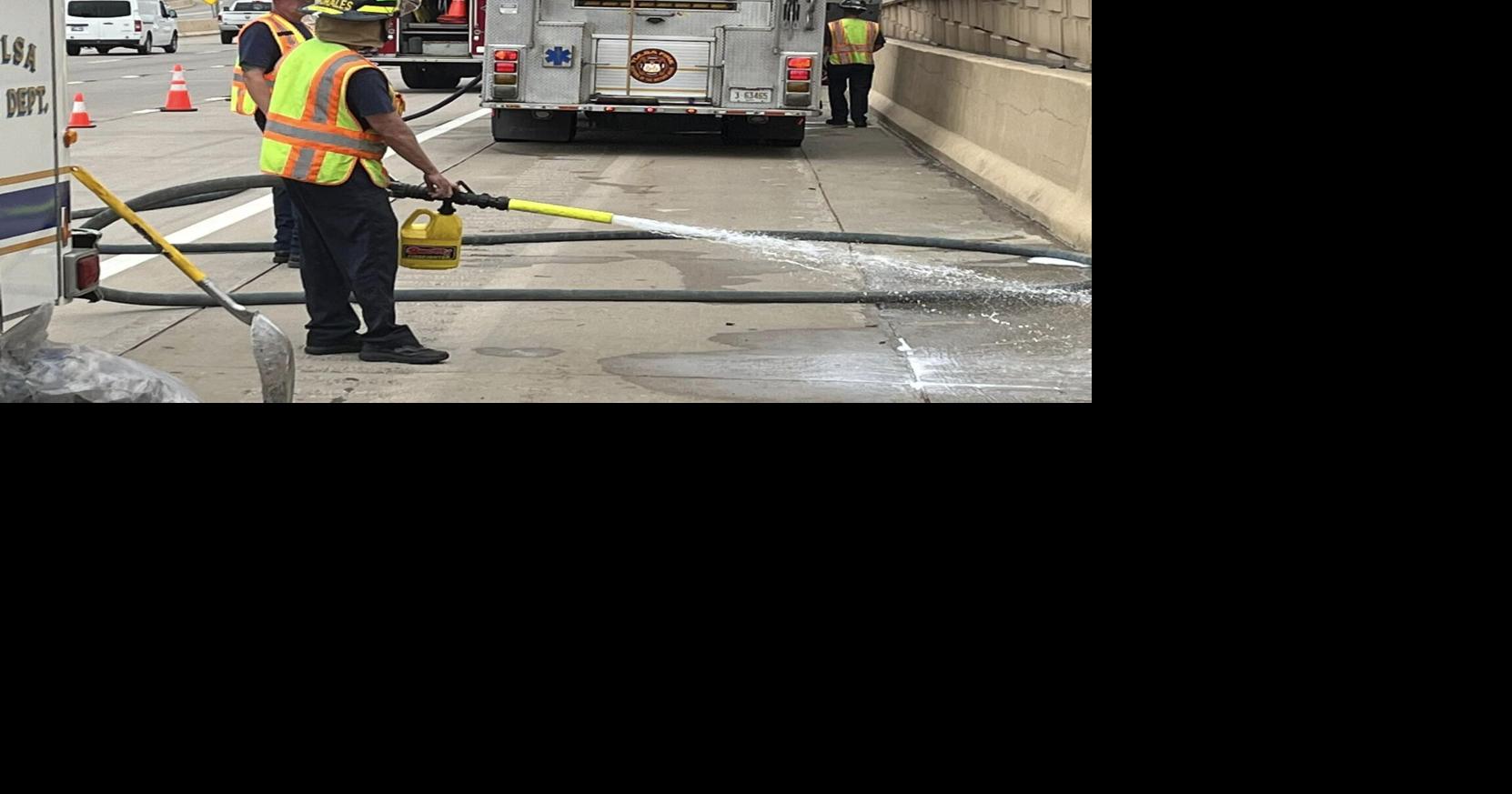 Punctured diesel truck cases slowdowns on I-44 | News | fox23.com