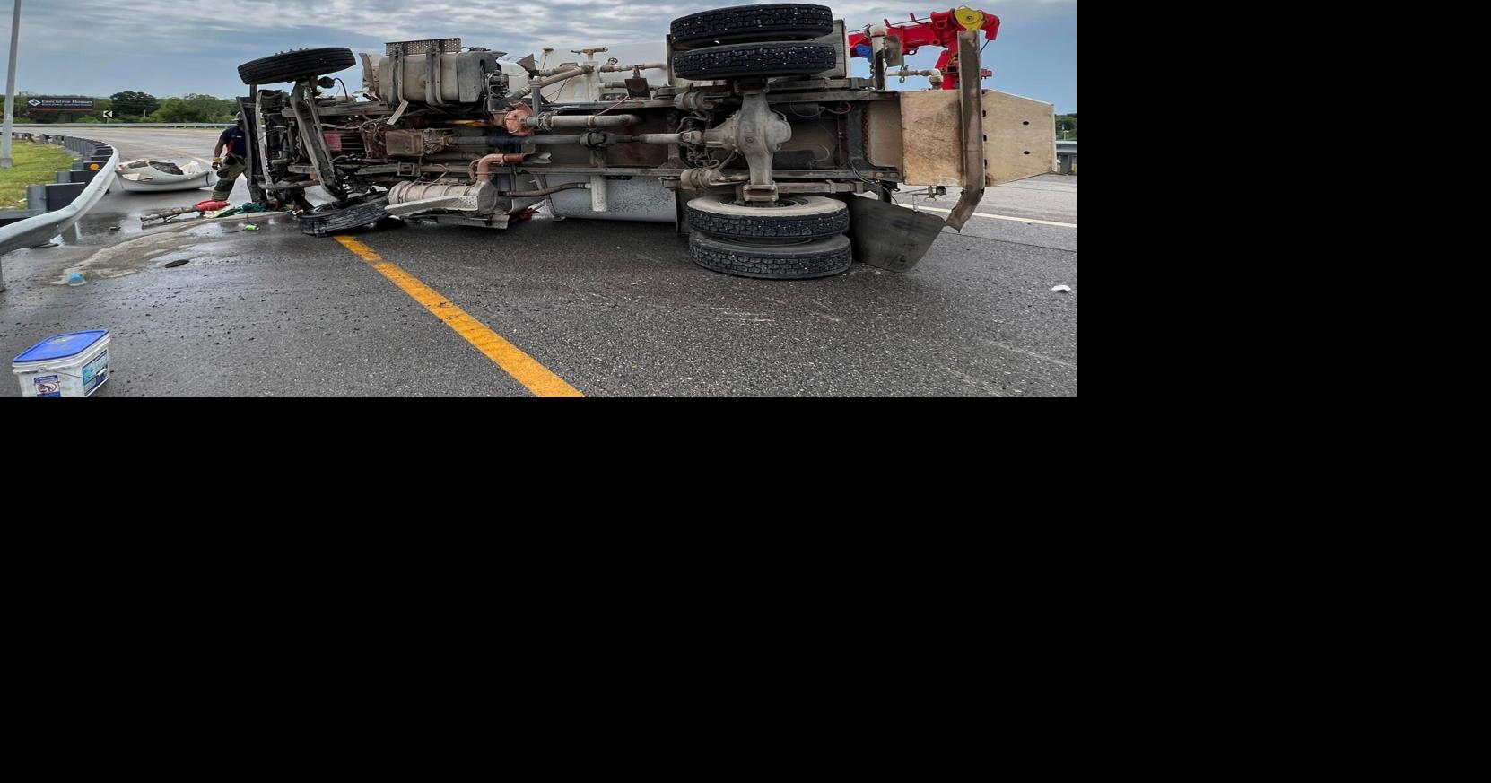 Photos: Tanker rollover on Highway 11 in north Tulsa | | fox23.com