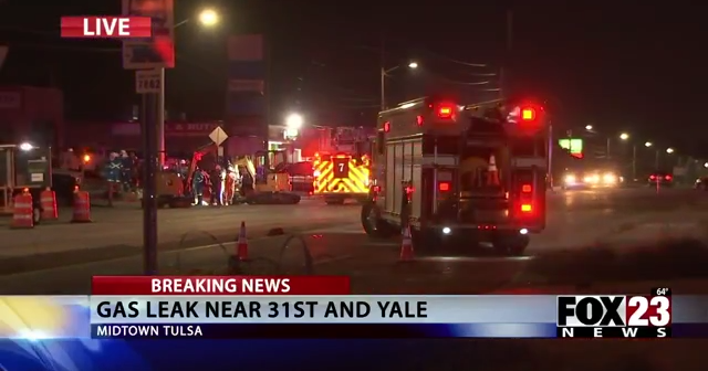 Crews respond to gas leak in midtown Tulsa | Local & State | fox23.com