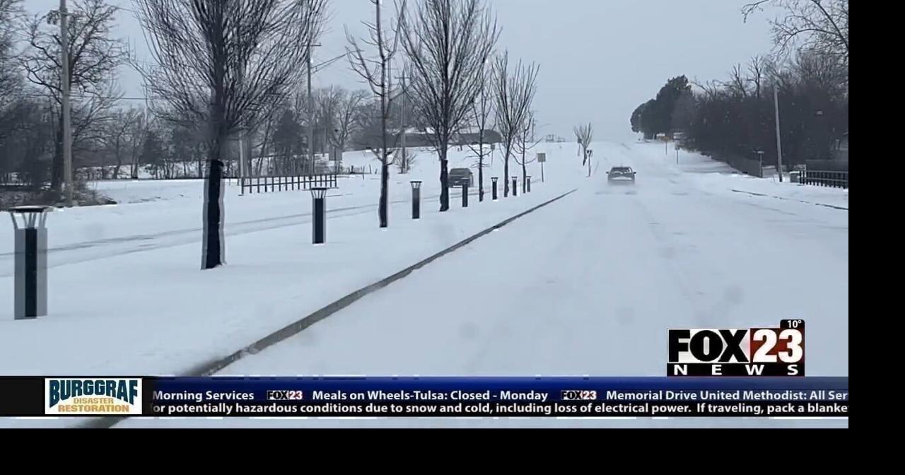 Video: FOX23's Shae Rozzi shows road conditions while on her drive in ...
