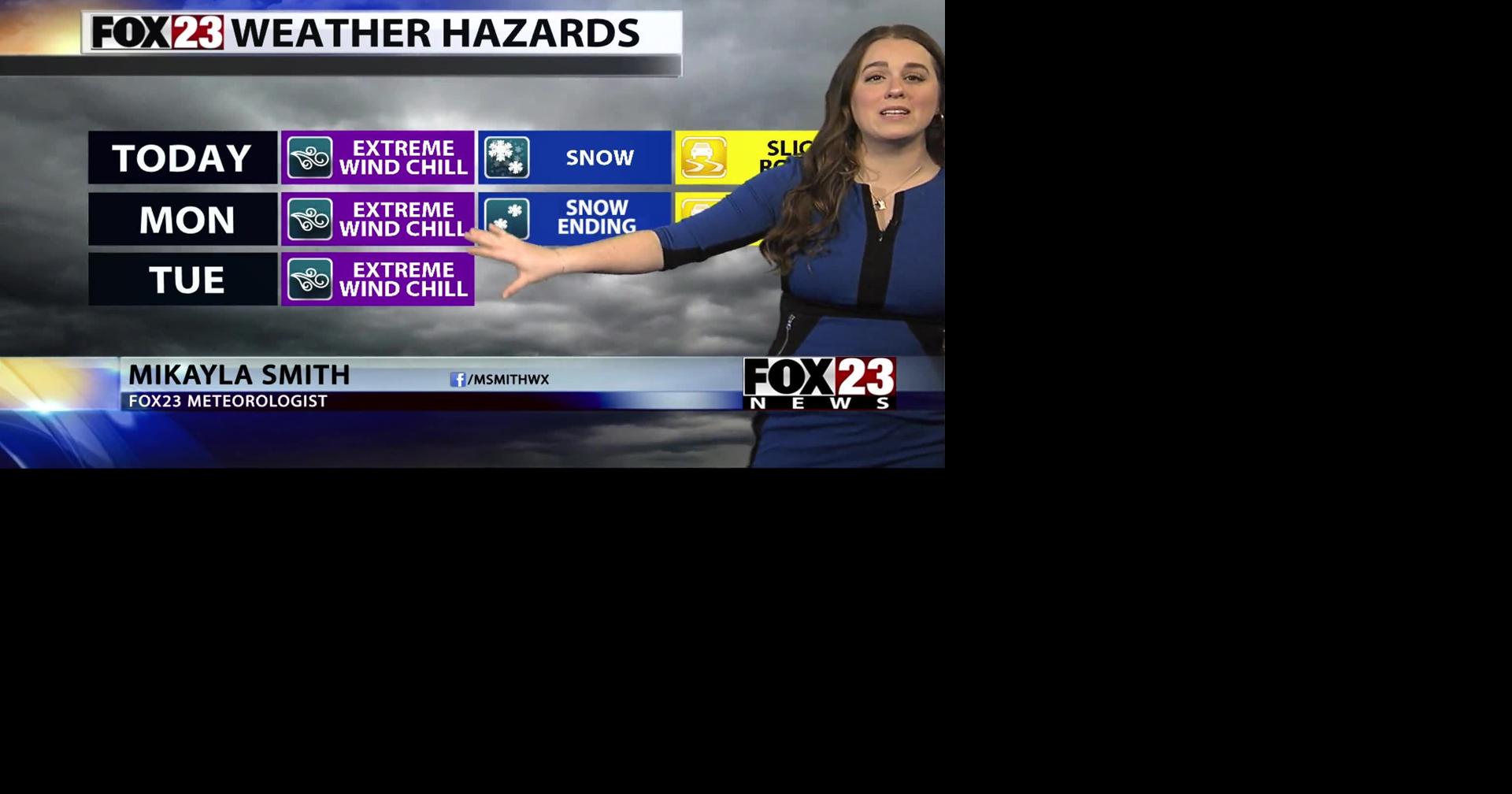 FORECAST: Bitterly cold Sunday with snow chances for the afternoon | Weather | fox23.com