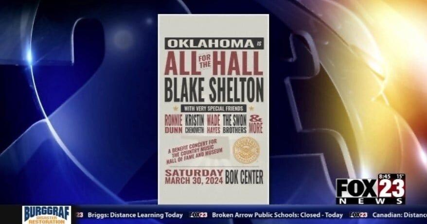 Blake Shelton coming to Tulsa for All for the Hall concert | News ...