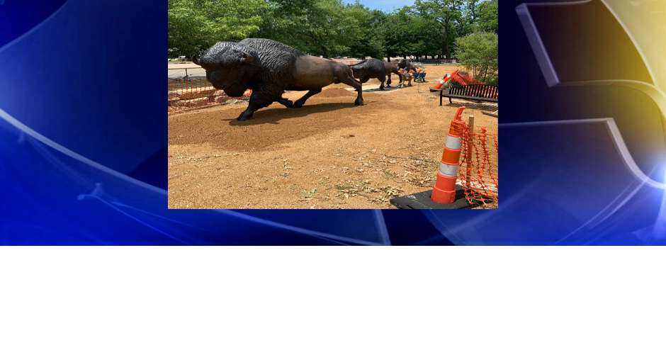 NatureWorks and Tulsa County Parks dedicate bison monument at LaFortune ...