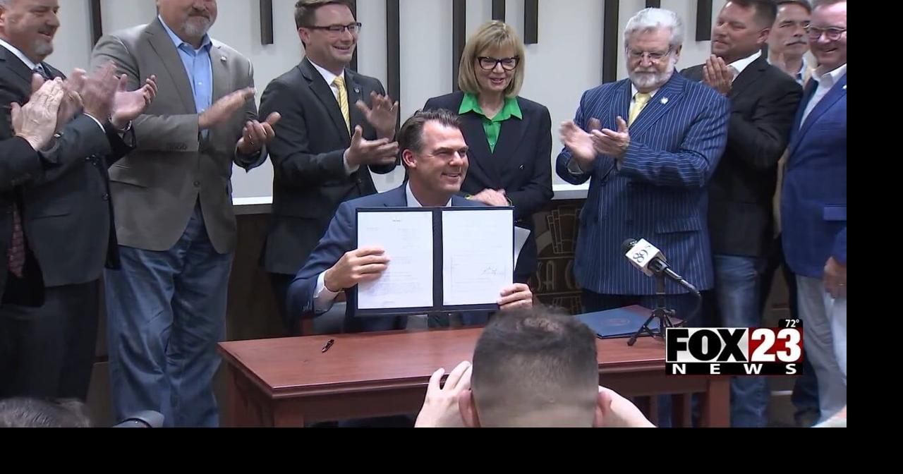 Gov. Stitt signs bill to restore levee system in Tulsa County | News ...