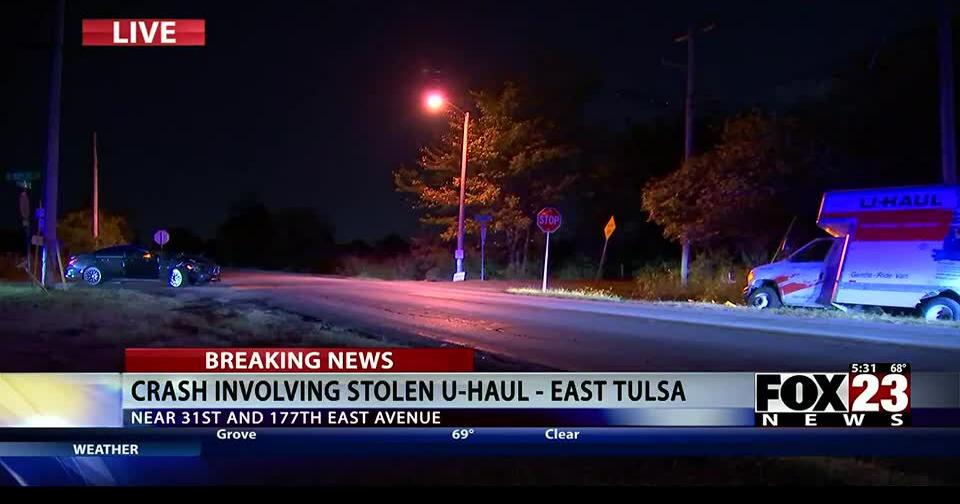 Police say stolen U-Haul involved in east Tulsa car crash | News ...