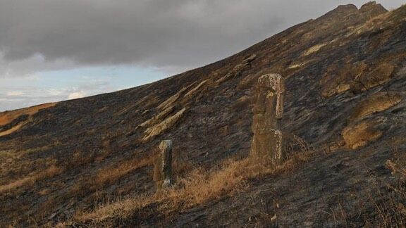 Photos: Easter Island statues damaged in fire | | fox23.com