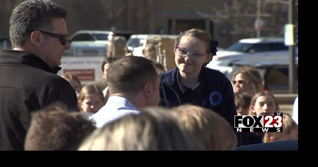 Young girl sent off with love at Marquette Catholic School, headed to St. Jude in Memphis | News ...