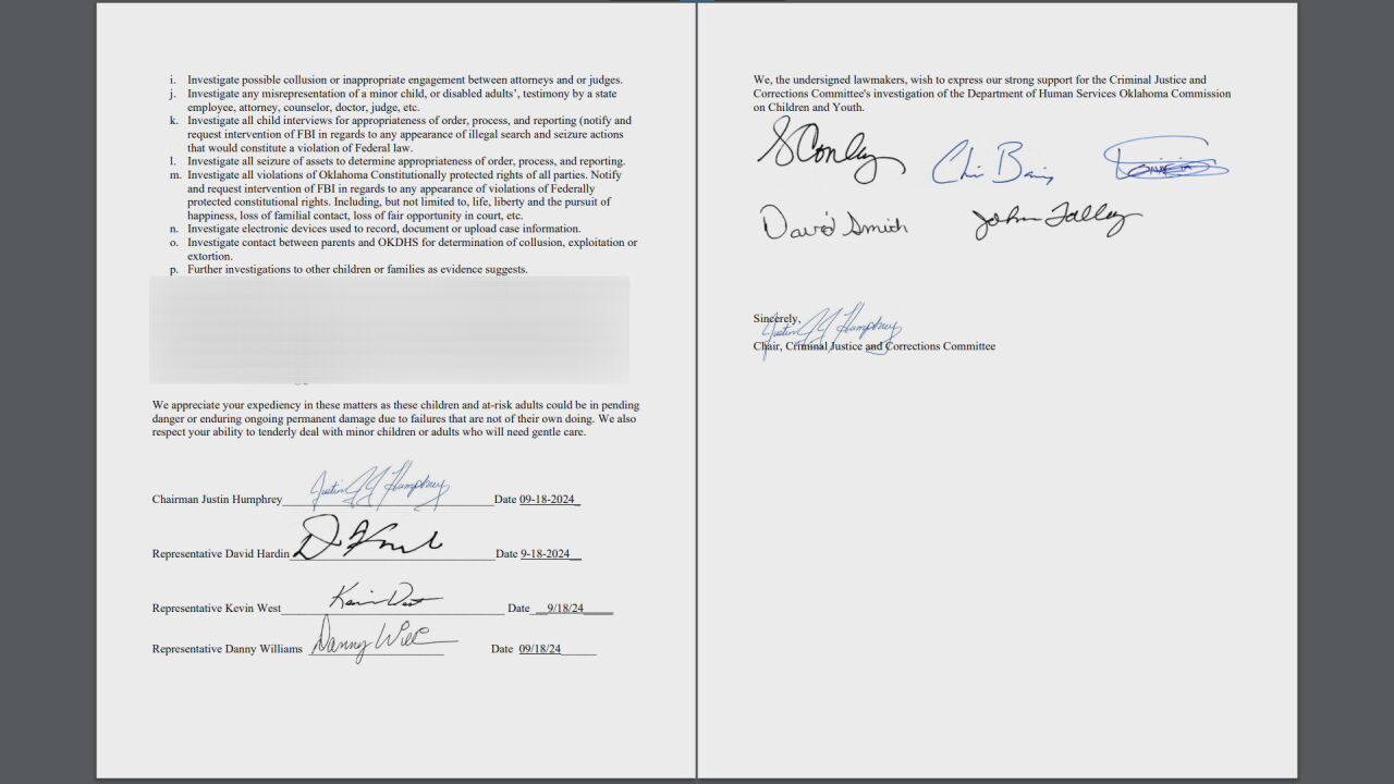 OK House committee officially sends order for OSBI investigation into ...