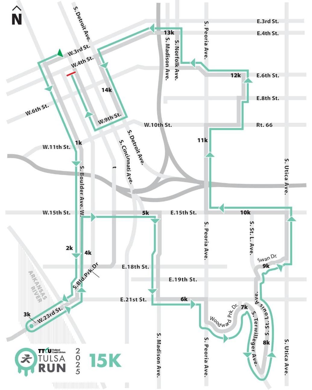 TTCU and event organizers unveil 2025 TTCU Tulsa Run course and ...