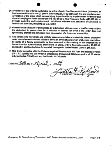 Protective order filed against Oilton Police chief | News | fox23.com