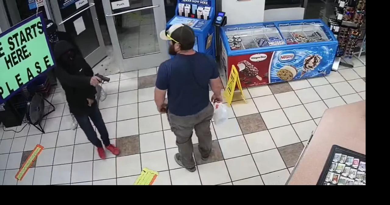 Watch: Armed gas station robbery foiled by Marine veteran | Trending ...