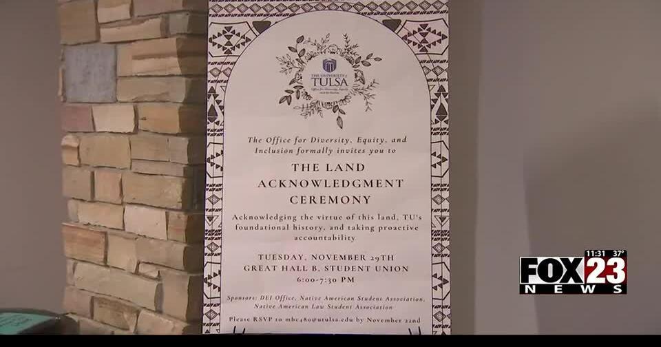 TU holds land acknowledgment ceremony for local tribes | News | fox23.com