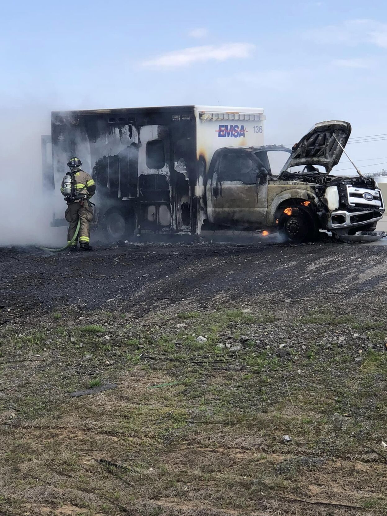 Sapulpa ambulance catches fire, 2-year-old patient OK | | fox23.com