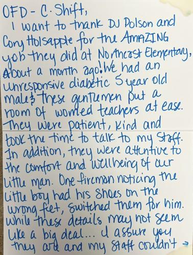 Owasso firefighters get "thank you" note for helping unresponsive 5 ...