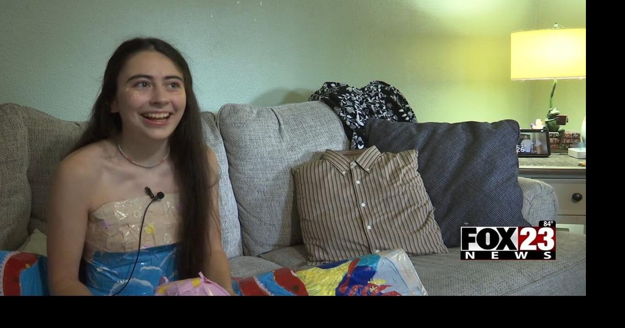 BA student creates prom dress with duct tape, becomes finalist for ...