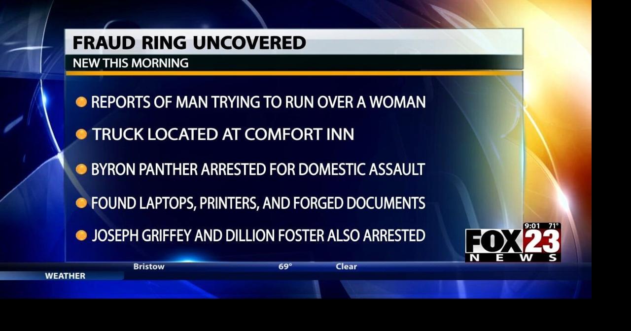 Fraud ring uncovered after domestic violence arrest | News | fox23.com