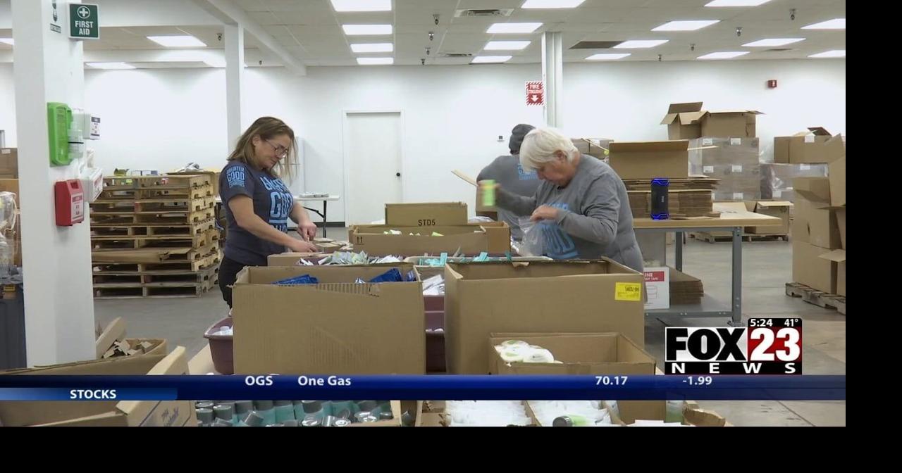 Tulsa volunteers making emergency packs full of supplies for fire ...