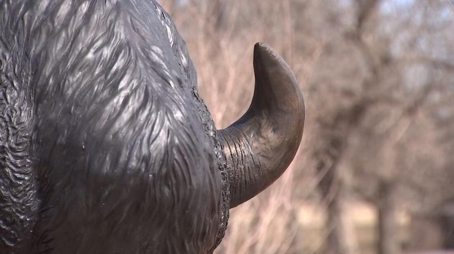 Photos: Bison monument installation begins in south Tulsa | | fox23.com