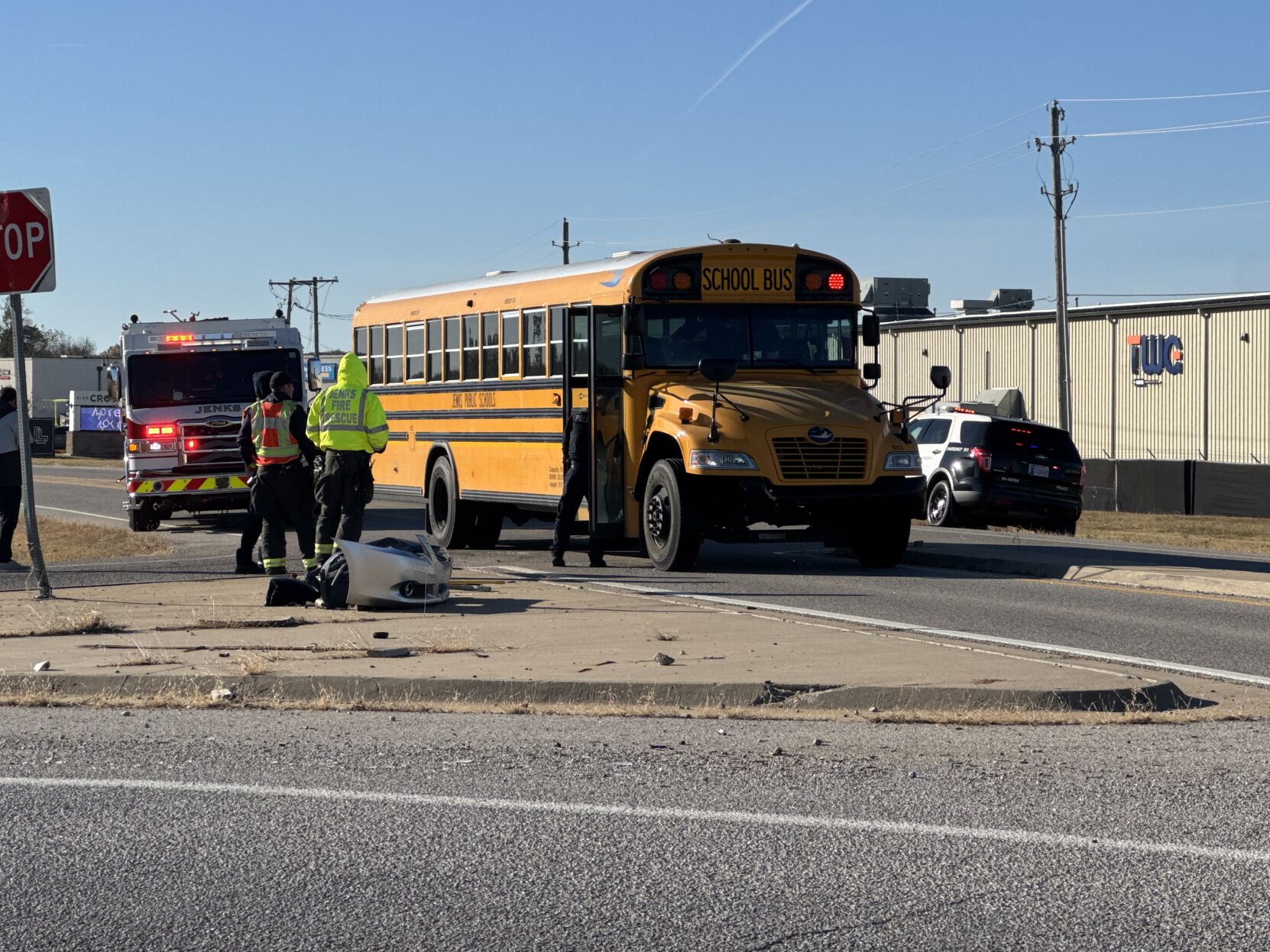 No students injured in Jenks Public Schools bus crash Monday morning ...