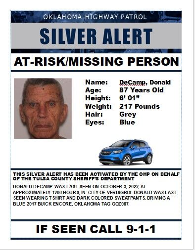 Silver Alert issued for 87-year-old man last seen in Verdigris | News ...