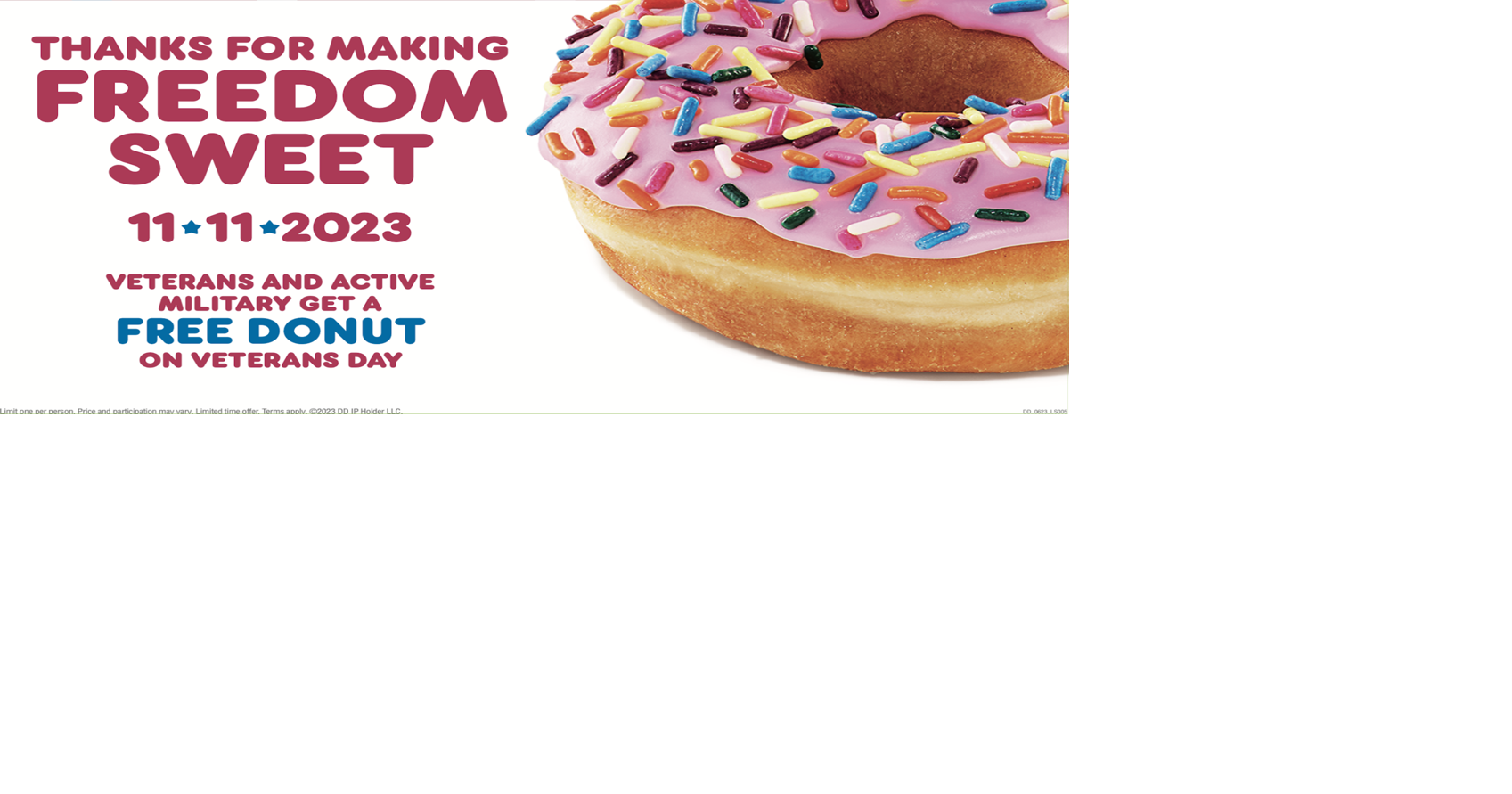 Dunkin' offering free donut to active and retired military on Veterans ...