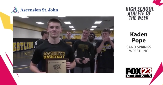 Athlete of the Week, Jan. 22: Kaden Pope, Sand Springs wrestling ...