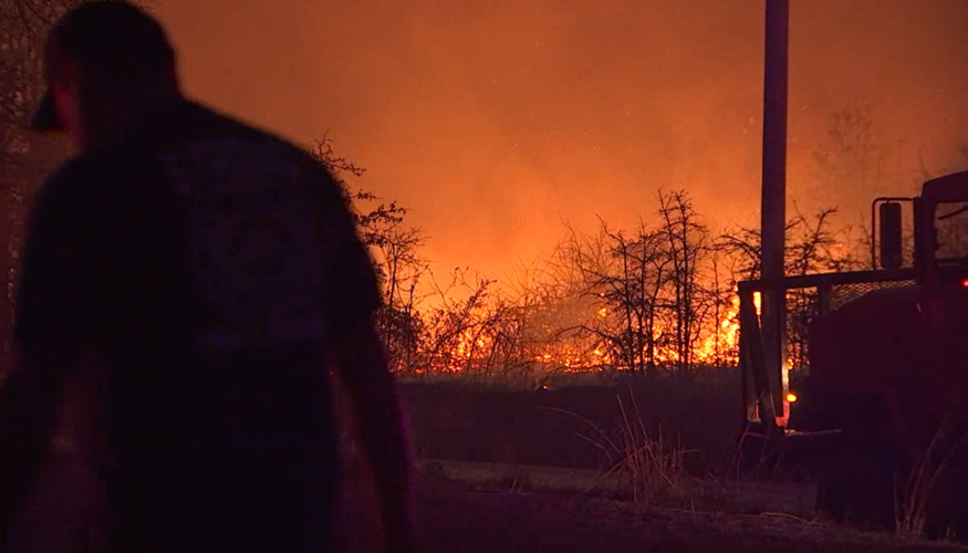 Photos: Multiple crews battle grass fire near Mannford | | fox23.com
