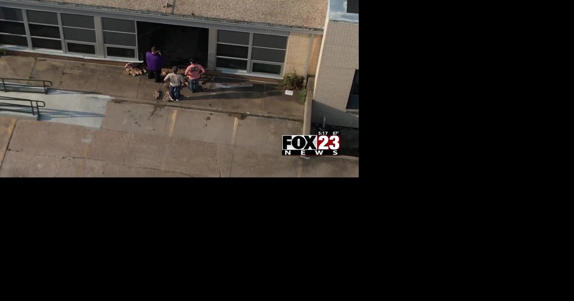 Car crashes into Edison Preparatory School in Tulsa | News | fox23.com