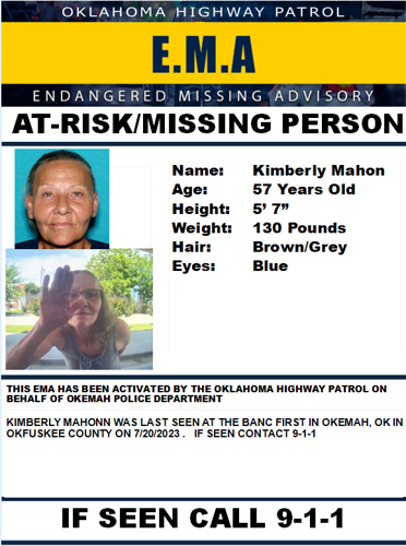 Endangered Missing Advisory issued for woman last seen in Okemah | News | fox23.com