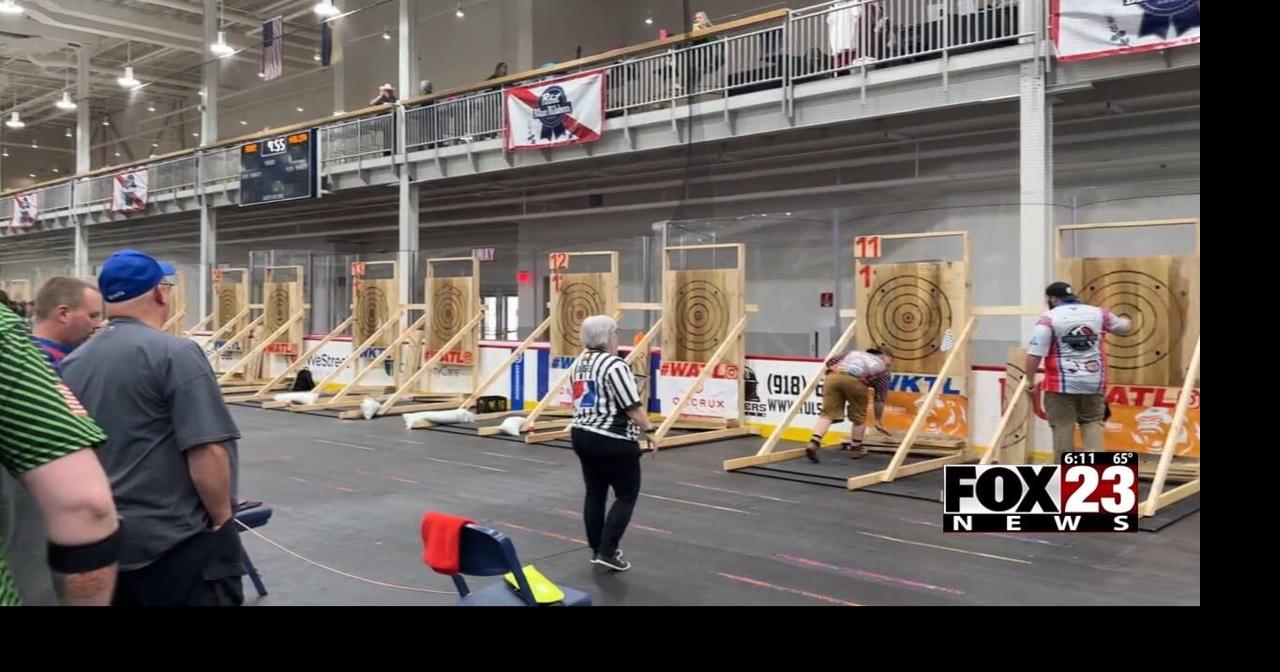 Video: World Axe and Knife Throwing Championship held in Tulsa | News ...