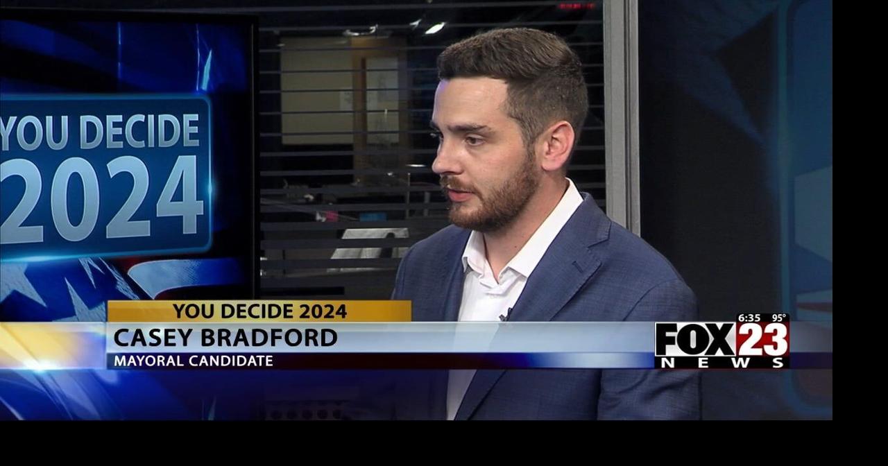 Video: Tulsa mayoral candidate Casey Bradford joins FOX23 in studio to ...