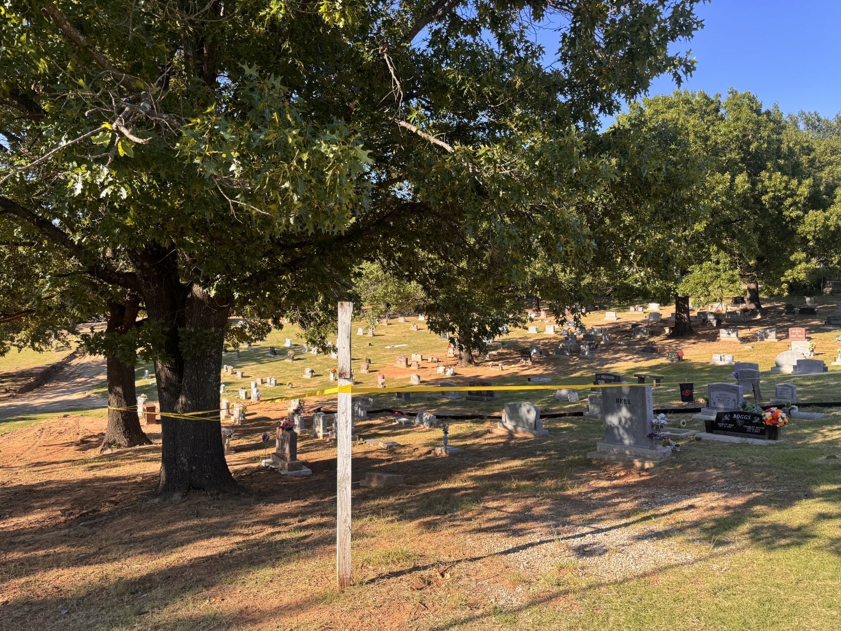 Heavy rains damage section of Sand Springs cemetery | News | fox23.com