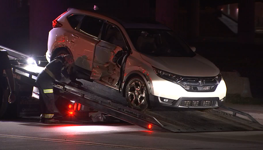 Photos: Police investigate car vs train accident in west Tulsa ...