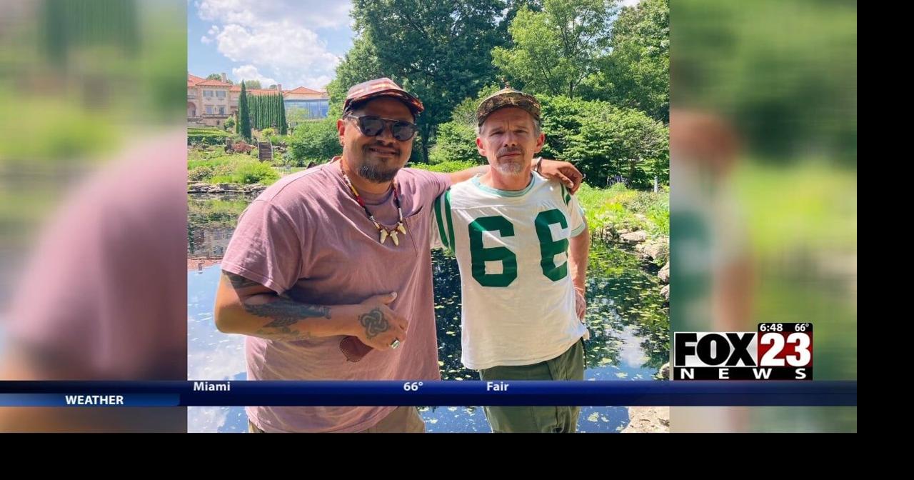 Ethan Hawke, Sterlin Harjo visit Philbrook Museum in midtown Tulsa ...