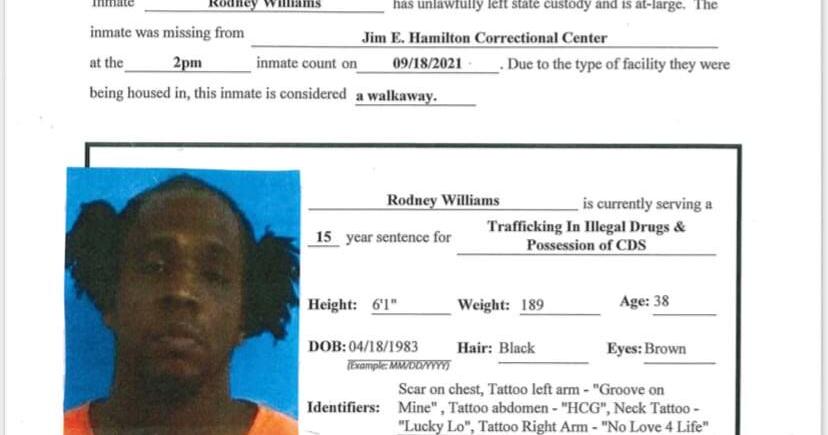 Inmate missing from Jim E. Hamilton Correctional Center | Local & State ...