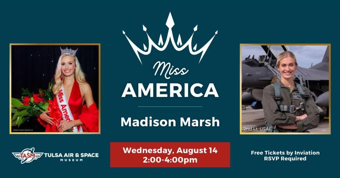 First Active Duty Miss America Madison Marsh visited Tulsa Air and ...
