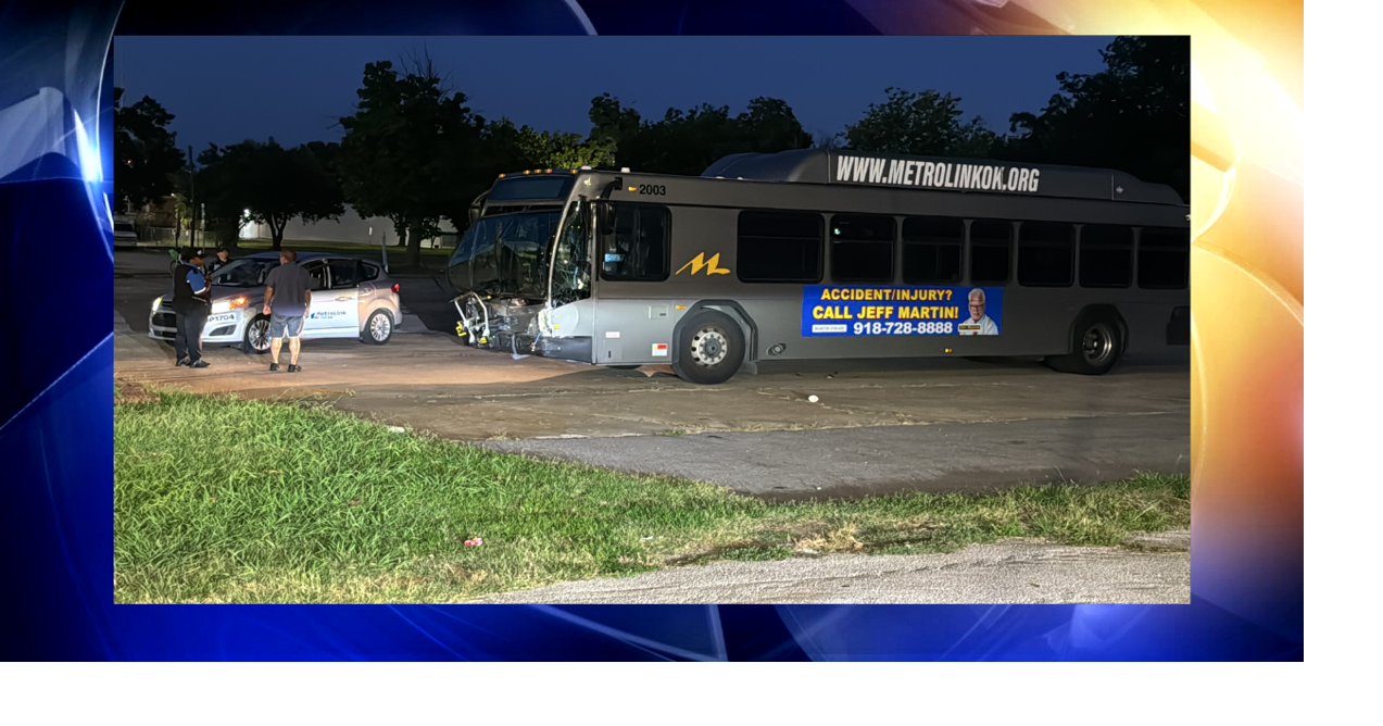 No injuries reported in car, MetroLink Tulsa bus crash Saturday morning ...