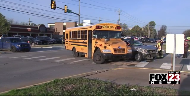 School bus involved in east Tulsa crash, 1 student injured | Local ...