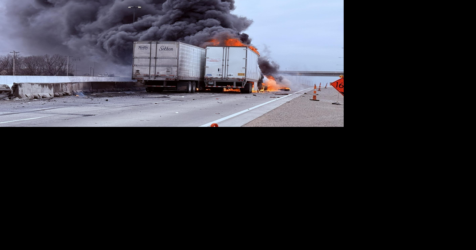 Westbound Turner Turnpike back open near Stroud after double semi crash ...