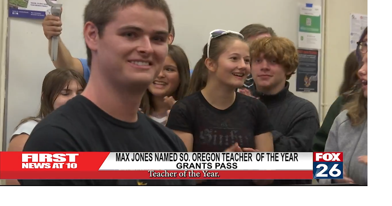 Max Jones Named So. Oregon Teacher Of The Year | Local | fox26medford.com