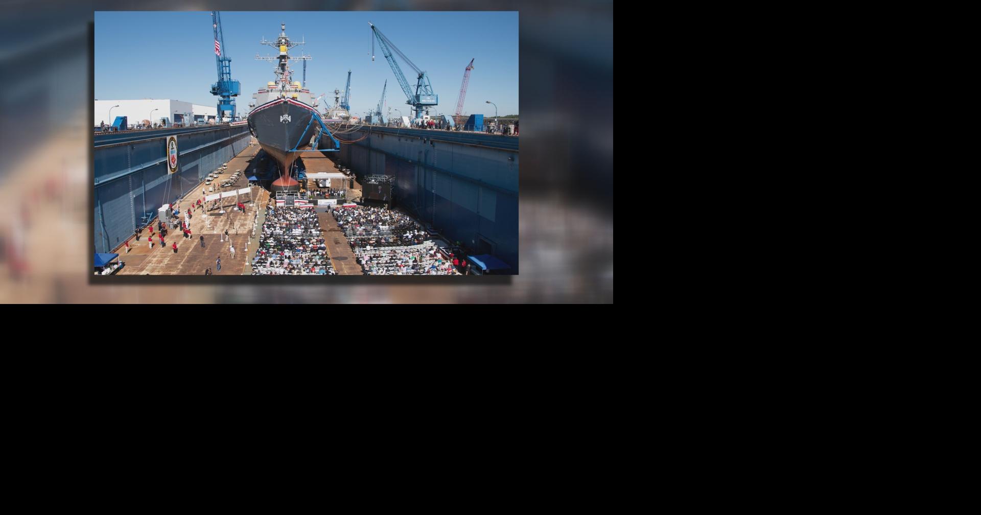 U.S. Navy's newest destroyer christened at Bath shipyard | Local News ...