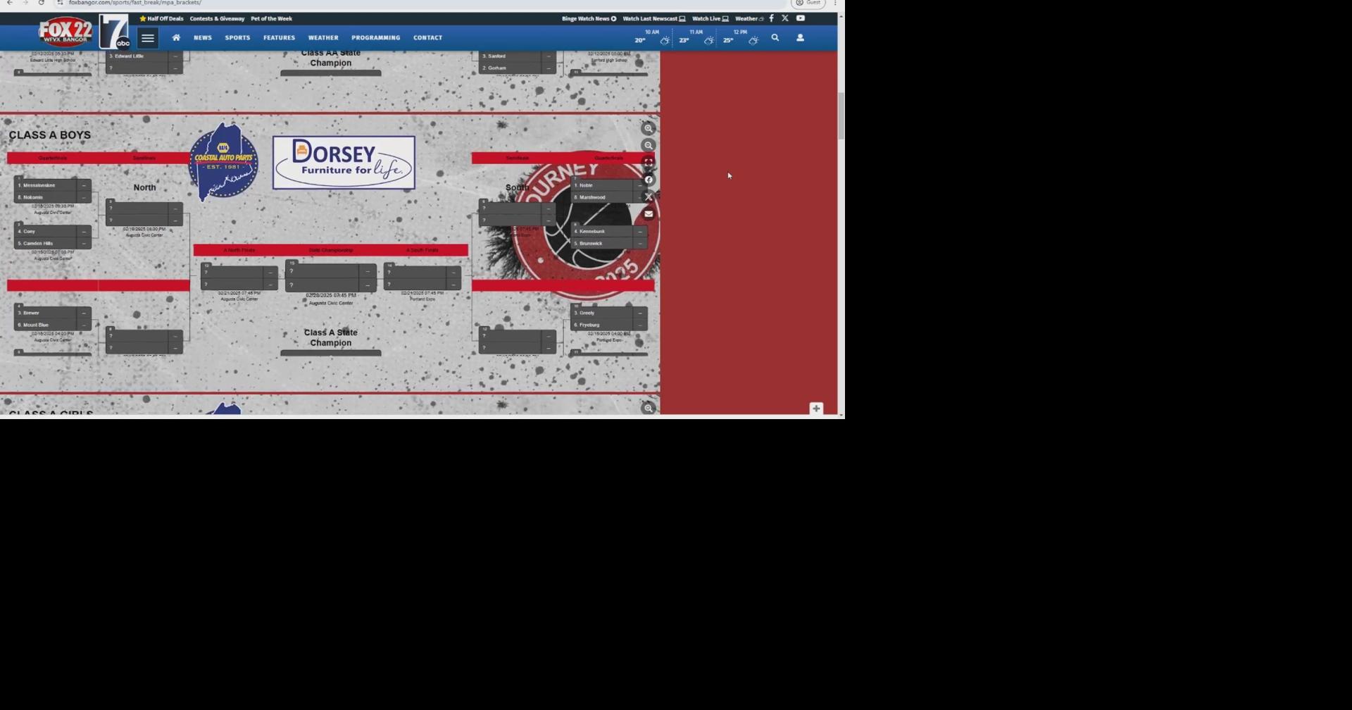 Tutorial on how to use Foxbangor.com brackets! | Bangor Local Sports | foxbangor.com