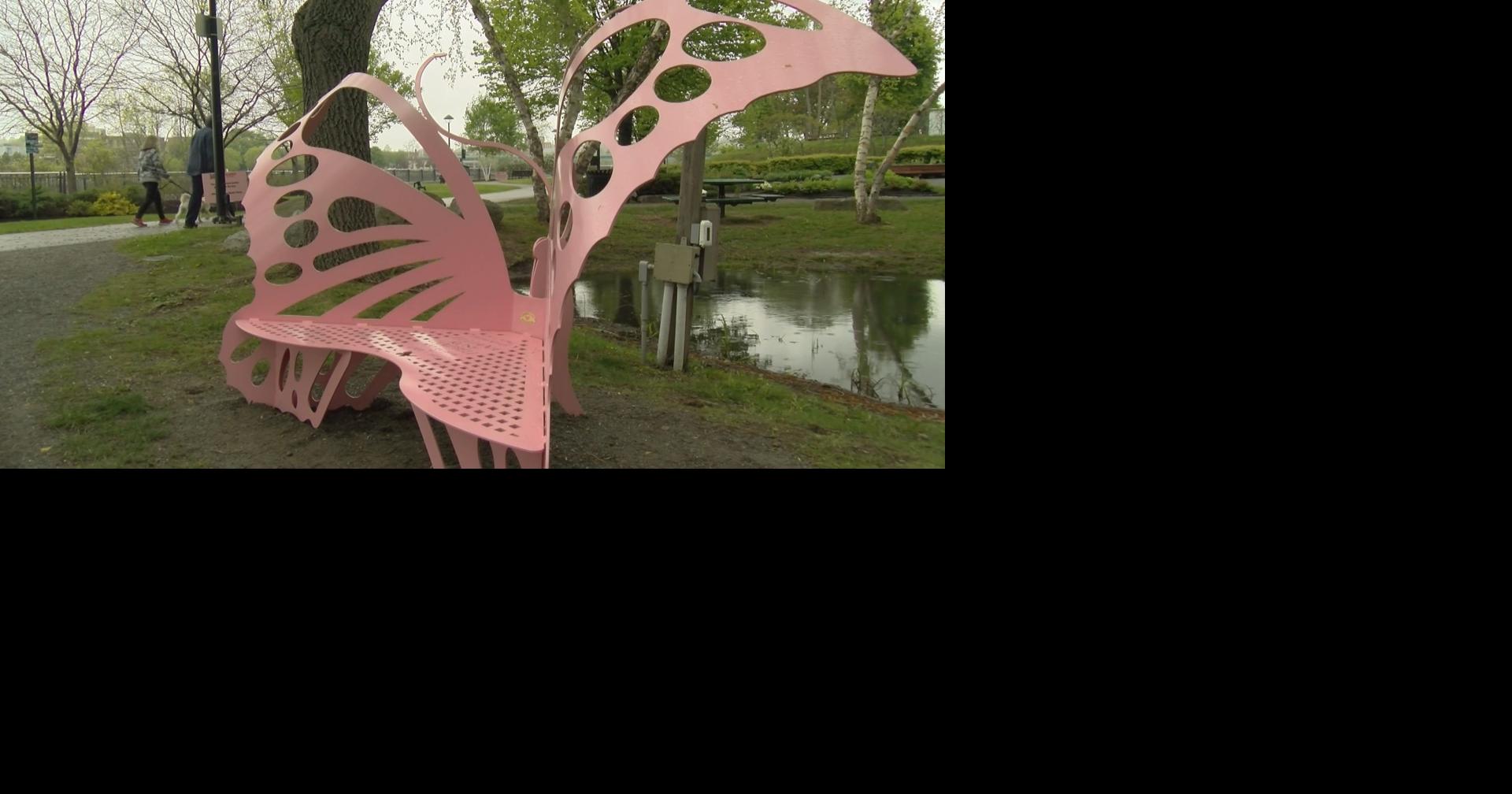 Memorial walk and butterfly bench dedicated to Elliana Rose Campbell ...